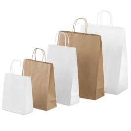 Acheter Sac en papier kraft avec cordon torsadé en ligne | MEDEWO